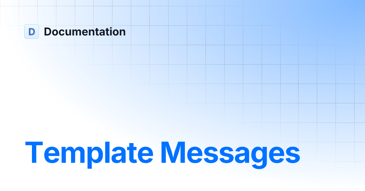 Template Messages | Documentation